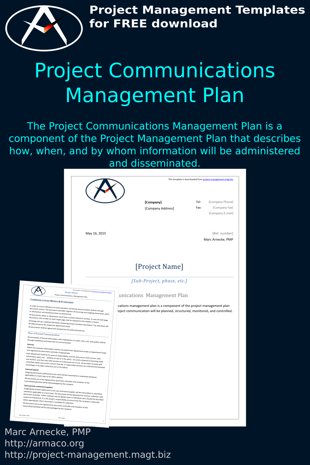 Download Project Communications Management Plan Template PMBOK®6 ...