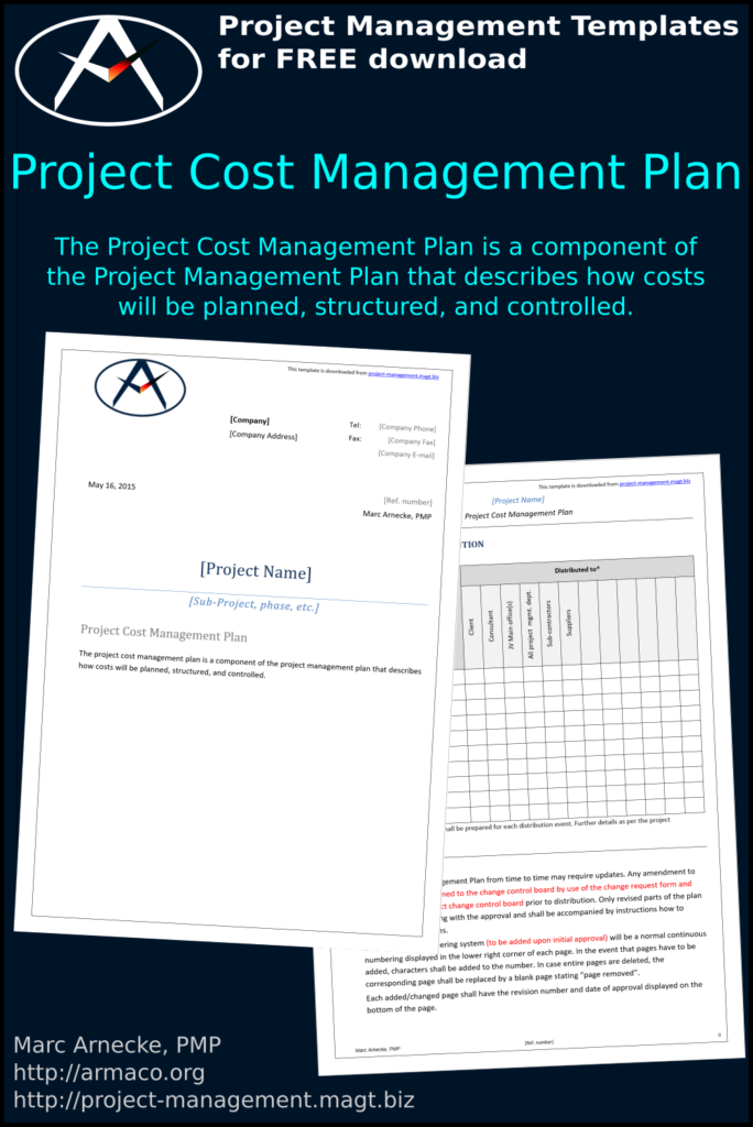 Download Project Cost Management Plan Template PMBOK®6 – World of ...