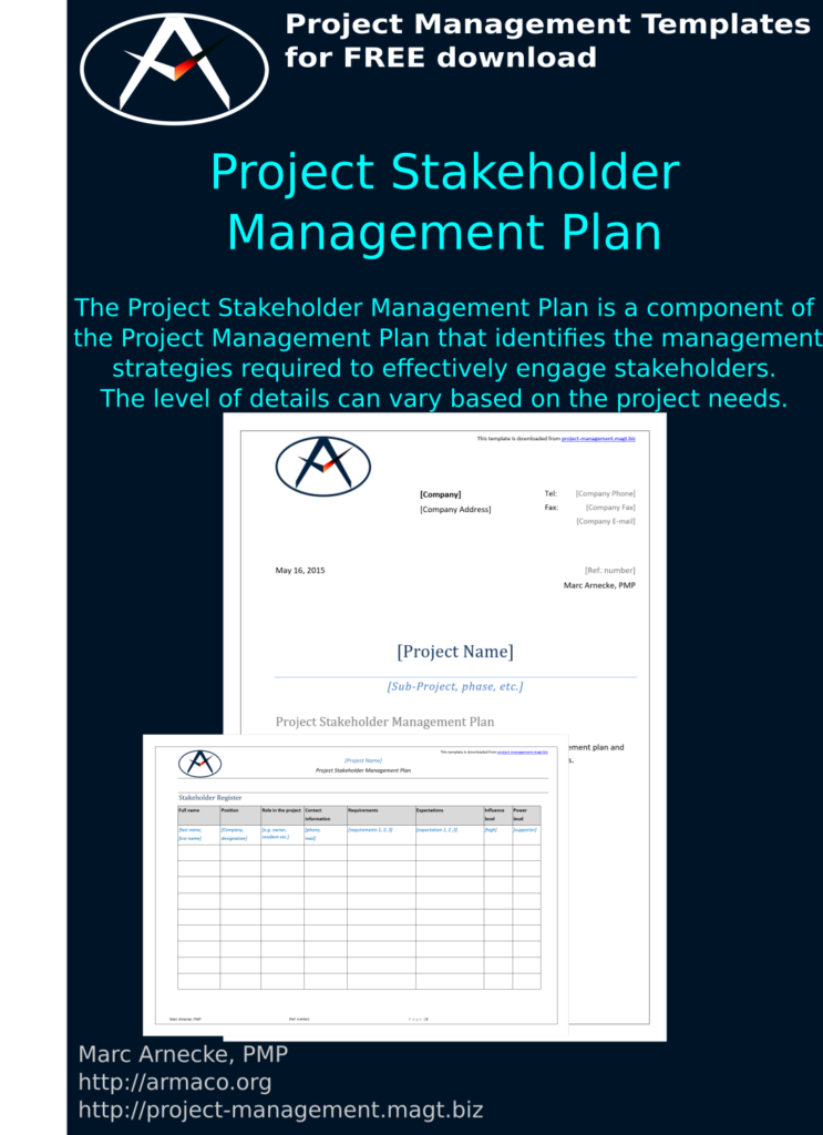 Download Project Stakeholder Management Plan Template PMBOK®6 – World ...